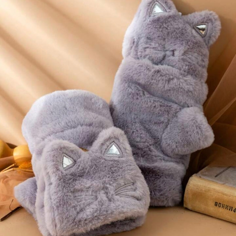 Cute Cat Clamshell Gloves – Meow Town